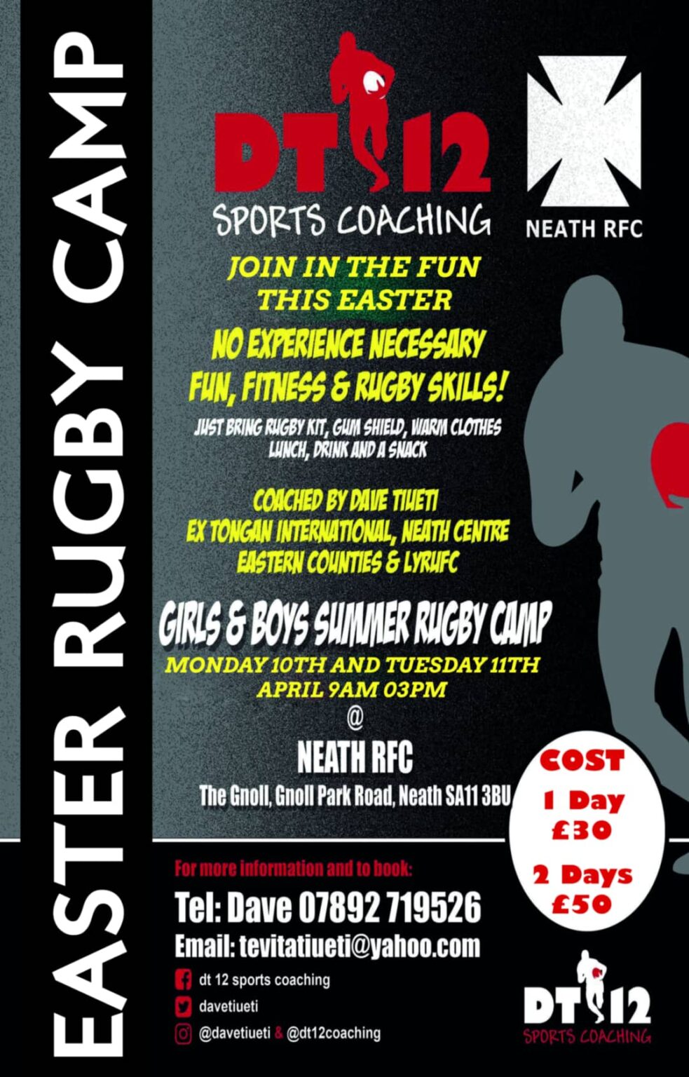EASTER RUGBY CAMP AT THE GNOLL - Neath RFC
