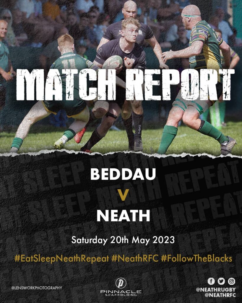 MATCH REPORT: BEDDAU 0 NEATH 26 - SATURDAY 20th MAY 2023 - Neath RFC