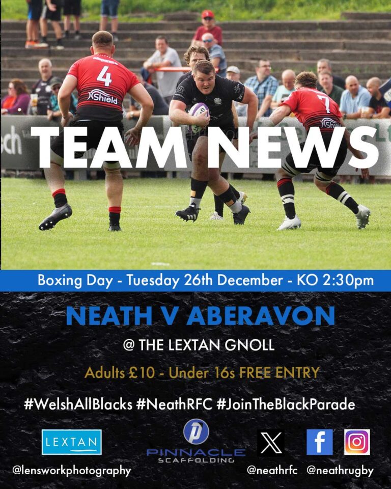 NEATH v ABERAVON TEAM NEWS - Neath RFC