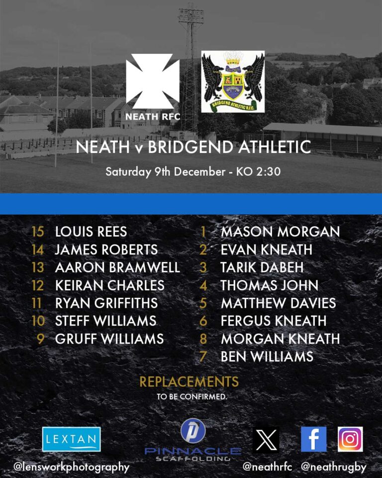 TEAM NEWS & SUPPORTER INFORMATION: NEATH v BRIDGEND ATHLETIC (HOME ...