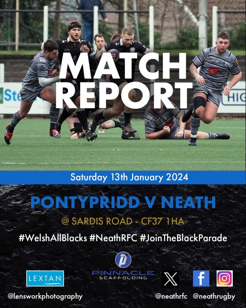 MATCH REPORT: PONTYPRIDD 48 NEATH 10 - Saturday 13th January 2024 ...