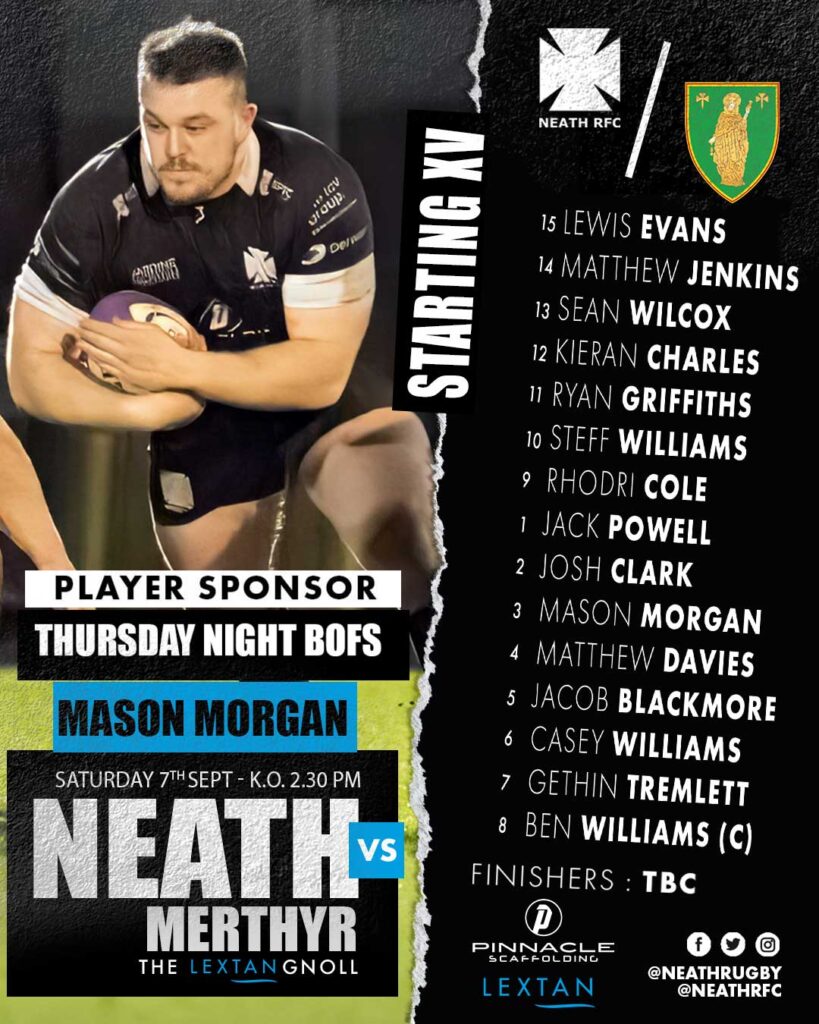 TEAM NEWS & SUPPORTER INFORMATION: NEATH v MERTHYR (HOME) - SATURDAY ...