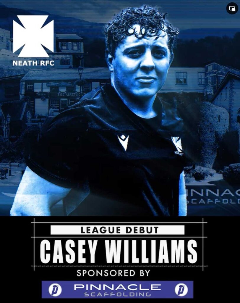 Player Announcement: Casey Williams Set to Make Neath Debut 🖤 - Neath RFC