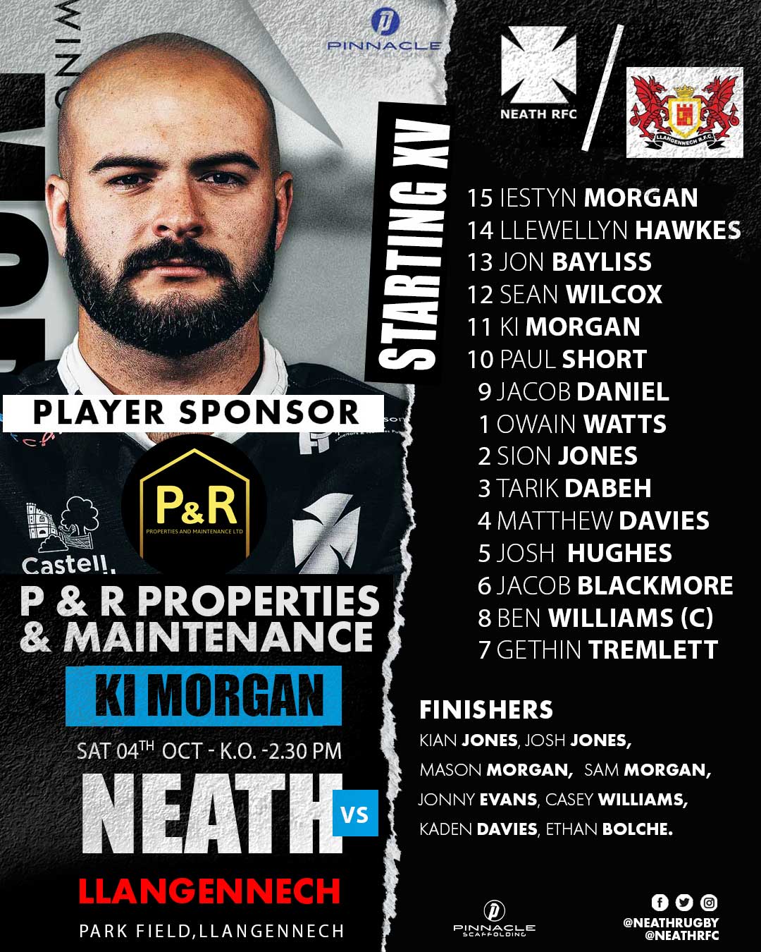 TEAM NEWS & SUPPORTER INFORMATION: NEATH v LLANGENNECH (AWAY ...